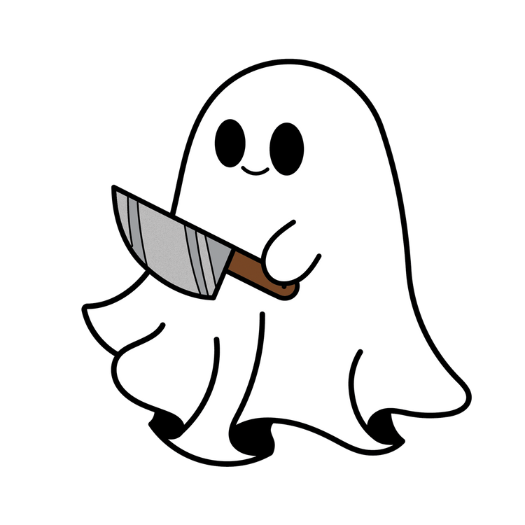 Cute Happy Ghost Cartoon